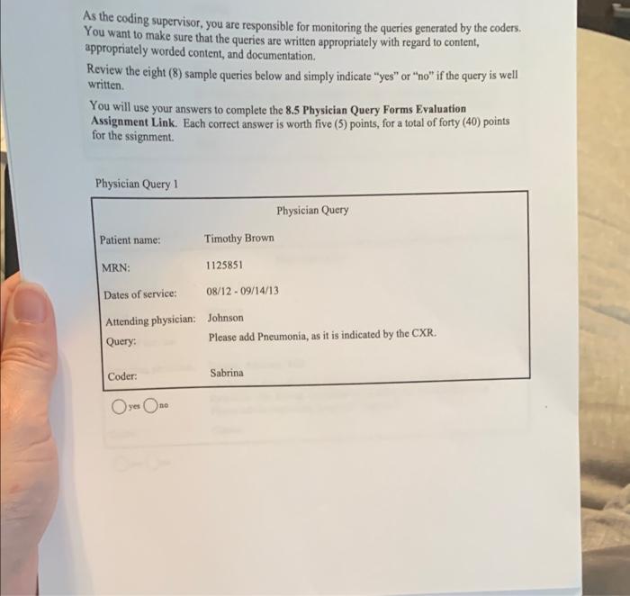 Solved As the coding supervisor, you are responsible for | Chegg.com