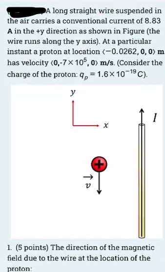 Solved A long straight wire suspended inthe air carries a | Chegg.com