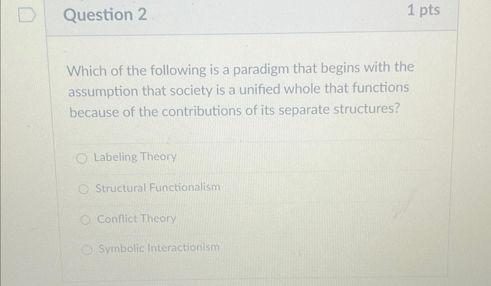 Solved Question 21 ﻿ptsWhich of the following is a paradigm | Chegg.com