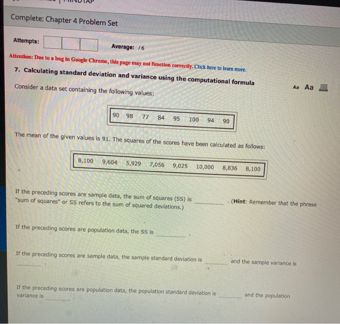 Solved DIAP Complete: Chapter 4 Problem Set Attempts: | Chegg.com