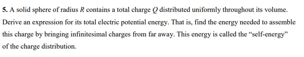Solved A solid sphere of radius R ﻿contains a total charge Q | Chegg.com