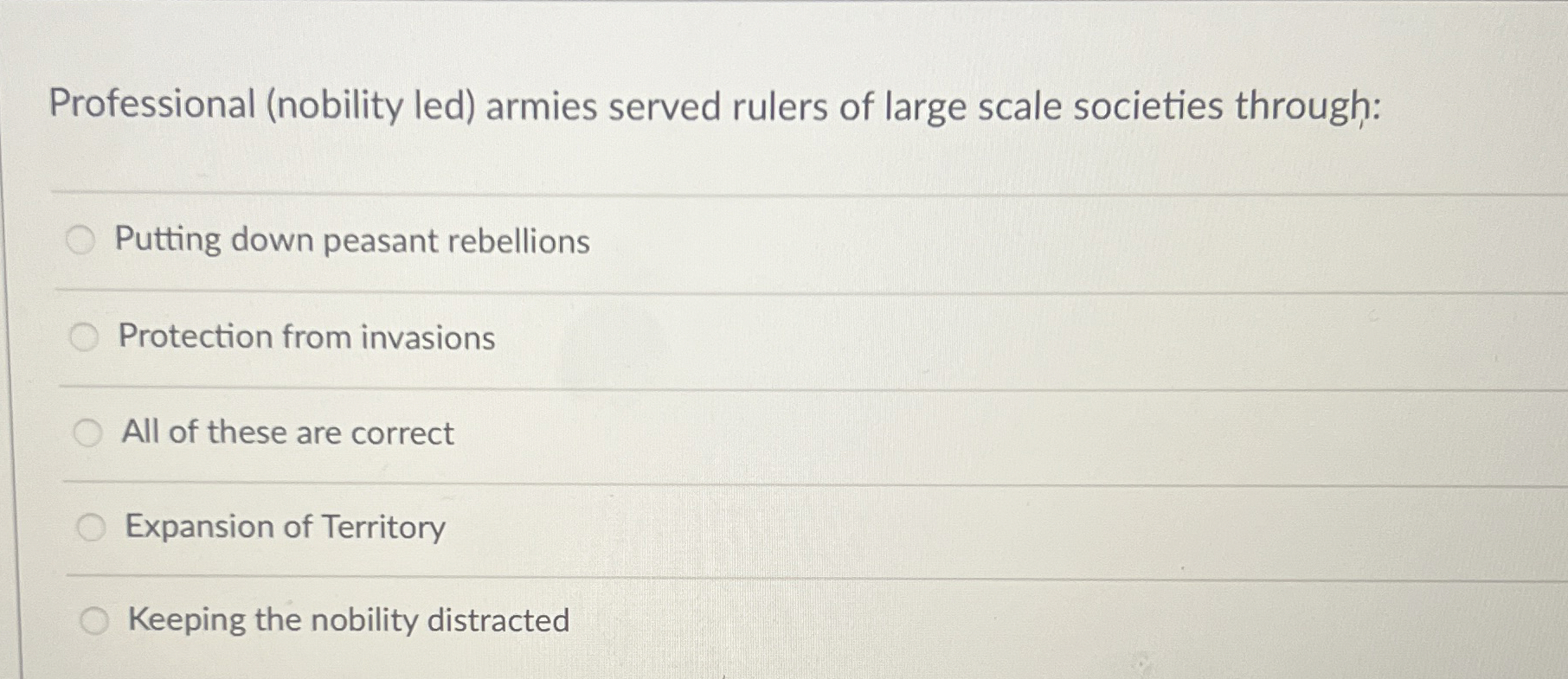 Solved Professional (nobility led) ﻿armies served rulers of | Chegg.com