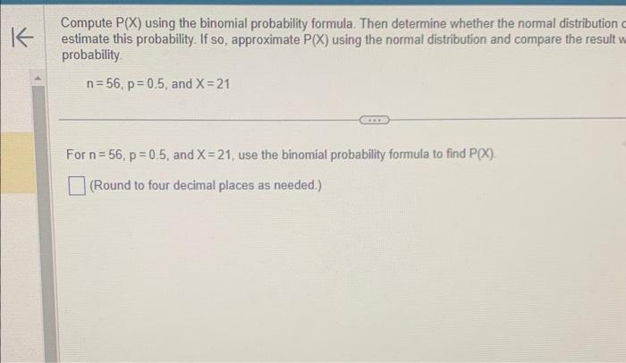 Compute P(X) using the binomial probability formula. | Chegg.com