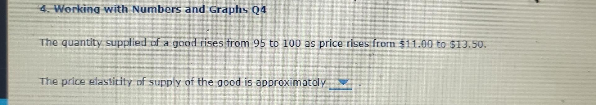 Solved 4. Working with Numbers and Graphs Q4 The quantity | Chegg.com