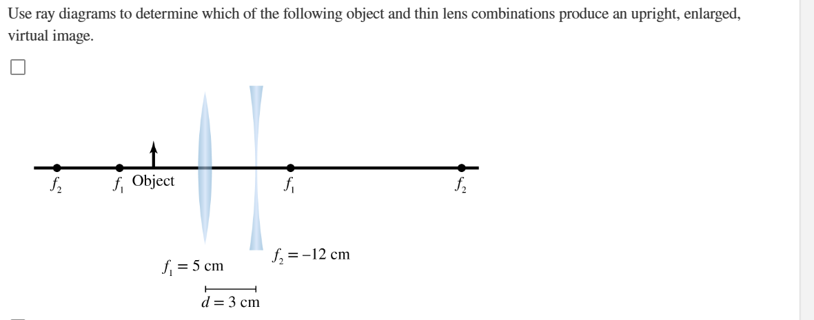 Solved Use ray diagrams to determine which of the following | Chegg.com