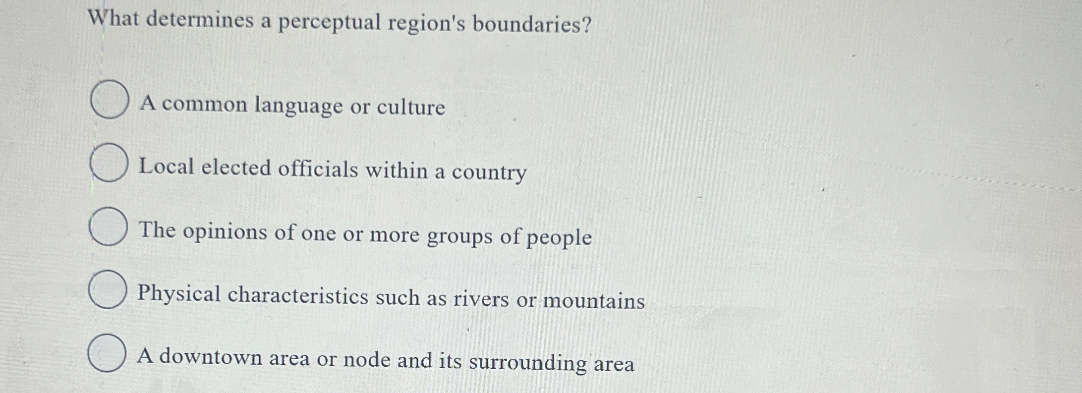 Solved What determines a perceptual region's boundaries?A | Chegg.com