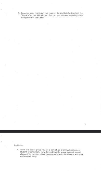 3. Based on your reading of this chapter, list and | Chegg.com