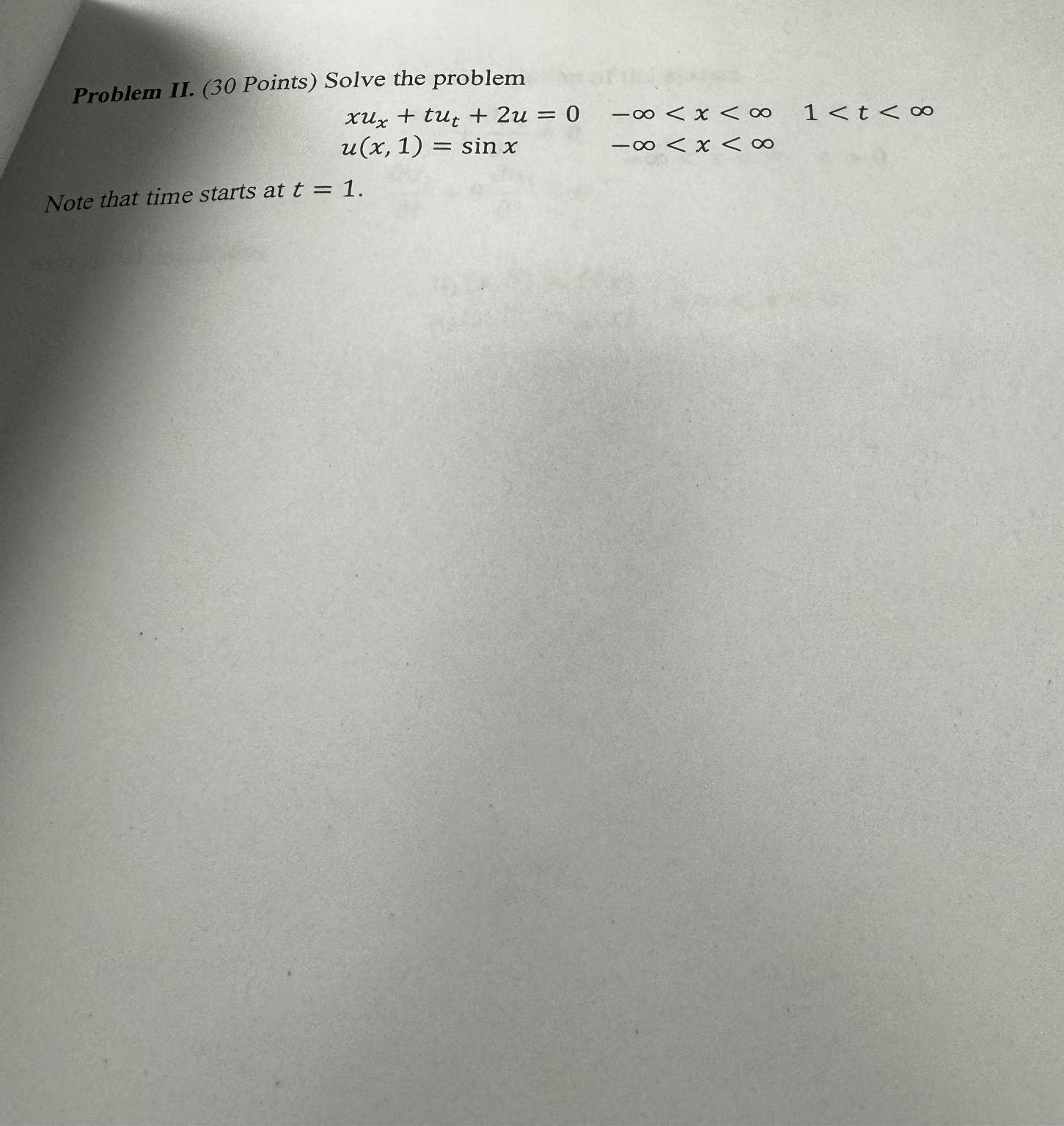 Solved Problem II. ( 30 ﻿Points) ﻿Solve the | Chegg.com