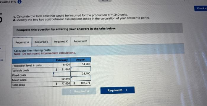 Solved Problem 12-20 (Algo) High-low method-missing amounts | Chegg.com