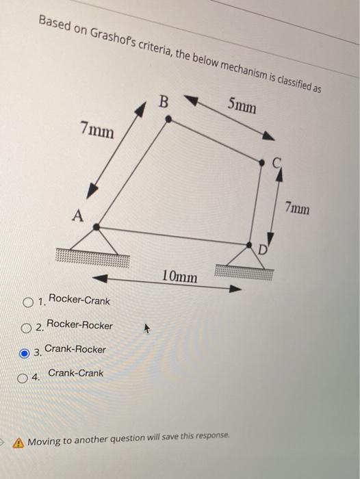Solved Based on Grashof's criteria, the below mechanism is | Chegg.com