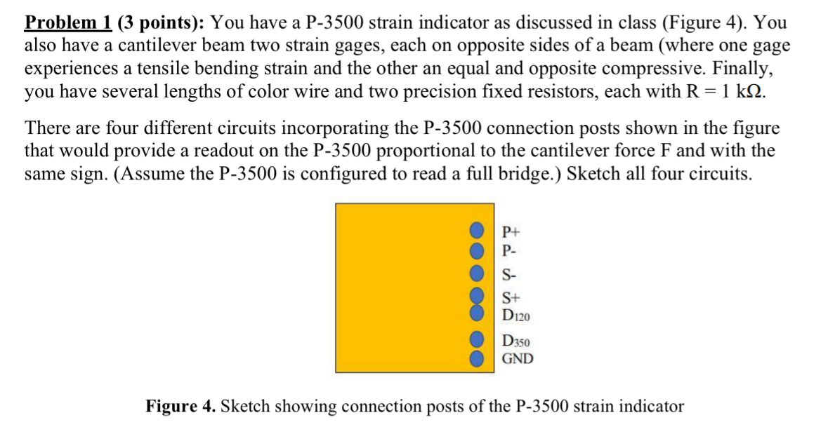 Solved Problem 1 (3 ﻿points): You have a P-3500 ﻿strain | Chegg.com