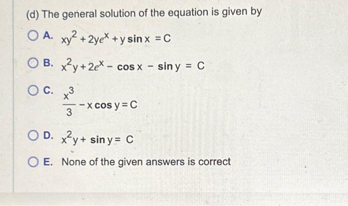 Solved Consider the differential equation | Chegg.com