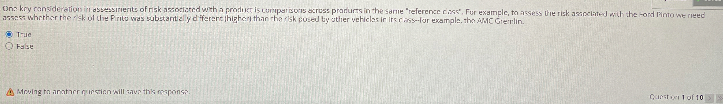 Solved One key consideration in assessments of risk | Chegg.com