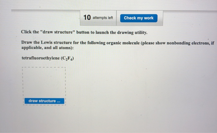 Solved 10 attempts left Check my work Click the "draw | Chegg.com