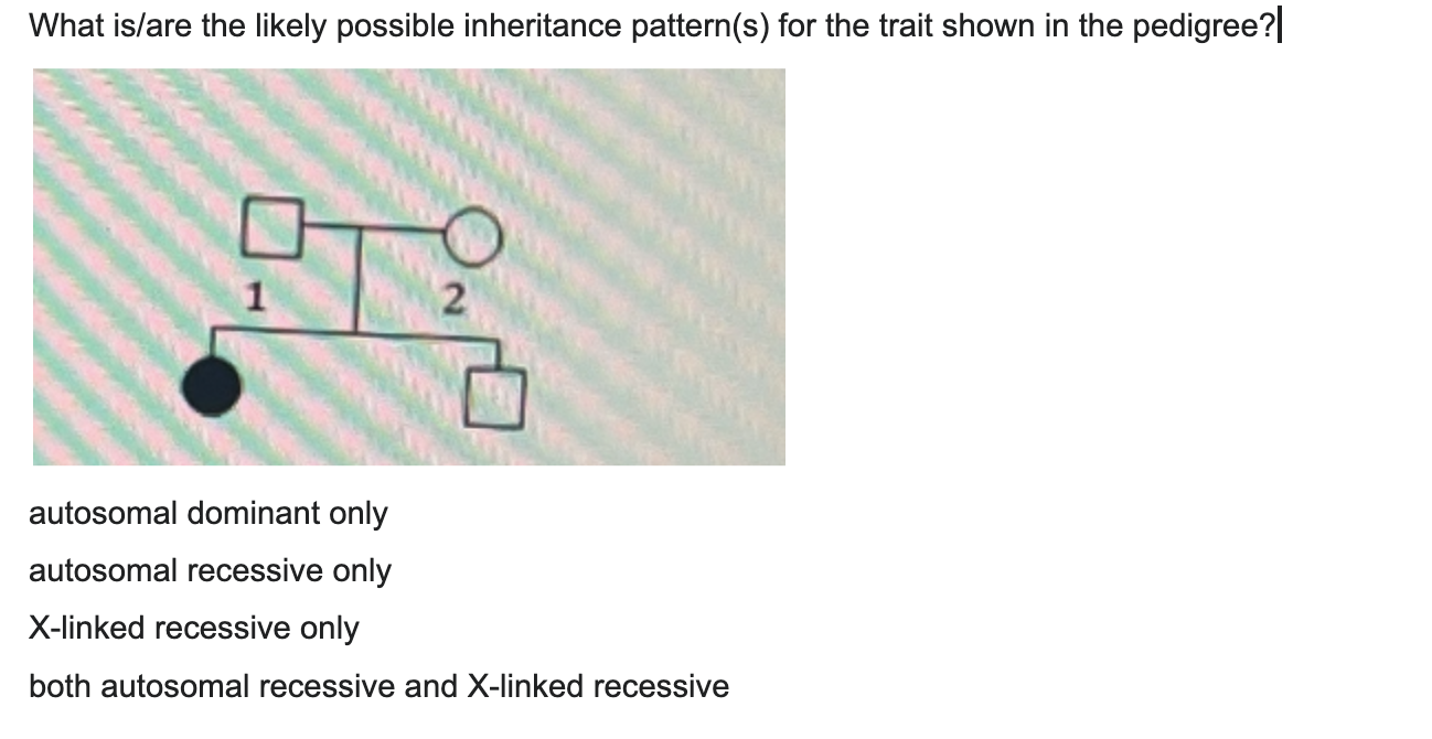 Solved autosomal dominant onlyautosomal recessive | Chegg.com