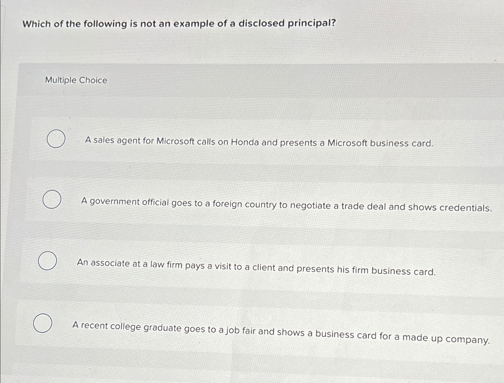 Solved Which of the following is not an example of a | Chegg.com