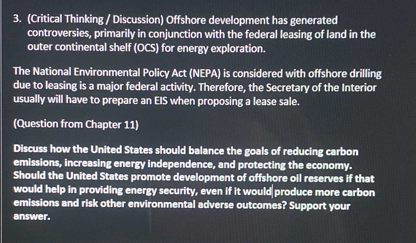 Solved (Critical Thinking / ﻿Discussion) ﻿Offshore | Chegg.com