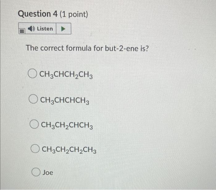 Solved What is a correct name for the molecule below? | Chegg.com