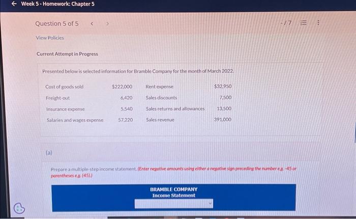 Solved Current Attempt in Progress Presented belowis | Chegg.com