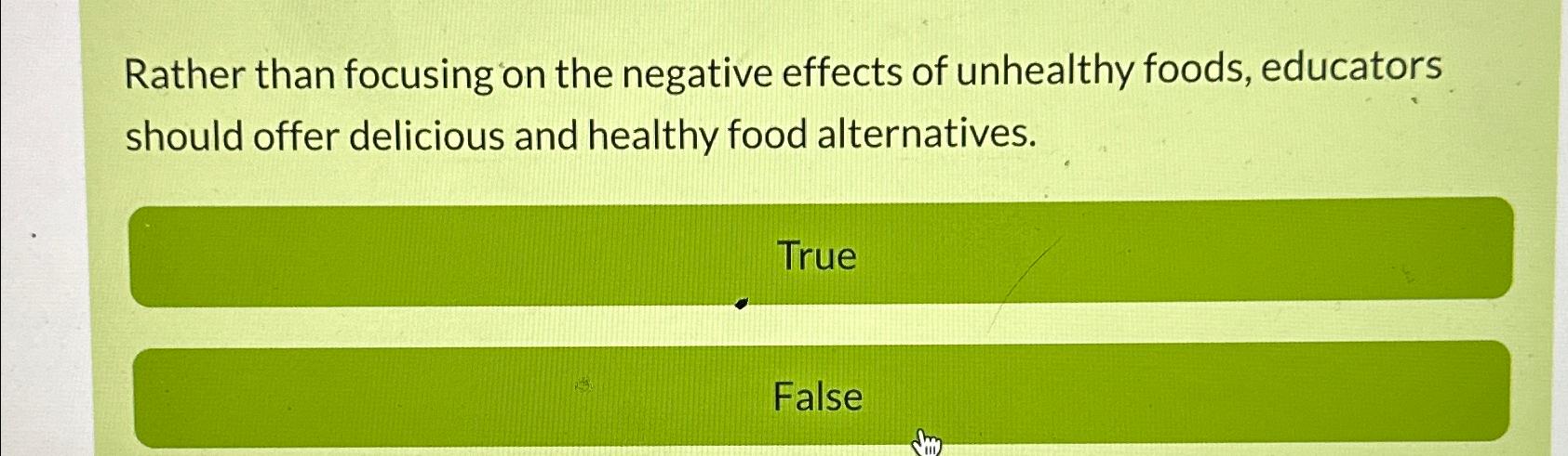 Solved Rather than focusing on the negative effects of | Chegg.com