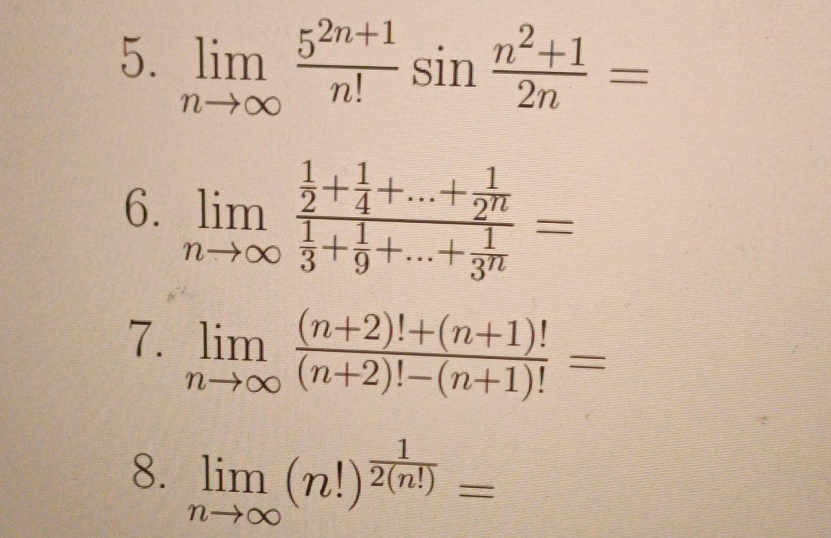 Solved Compute the following limits. Explain your answers. | Chegg.com