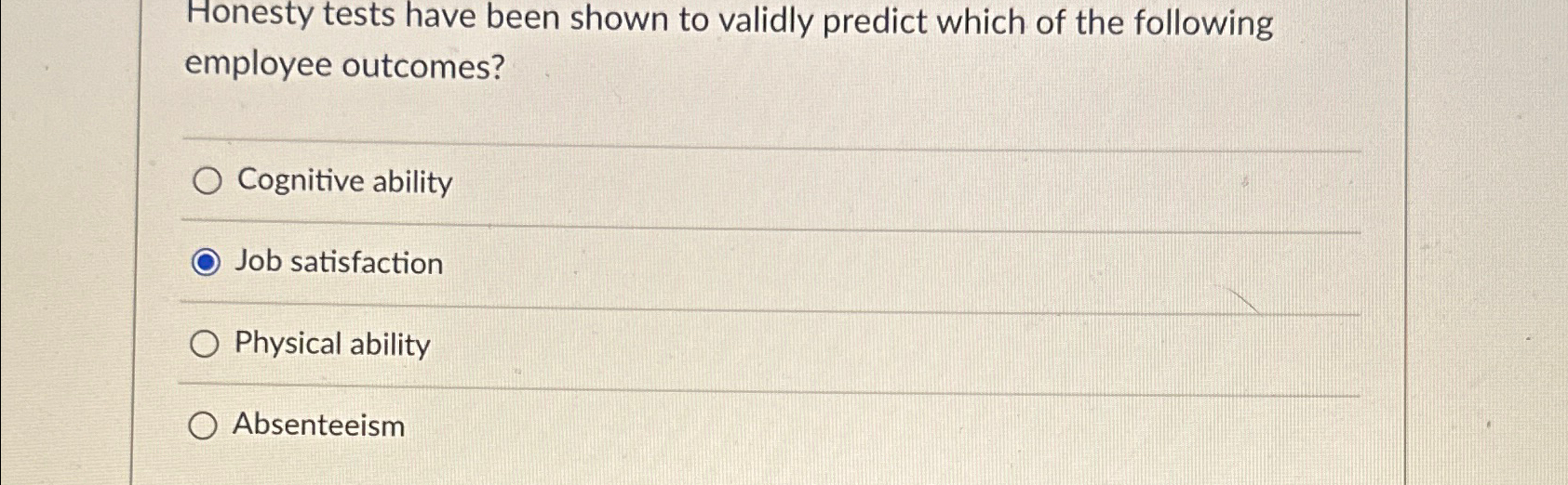 Solved Honesty tests have been shown to validly predict | Chegg.com