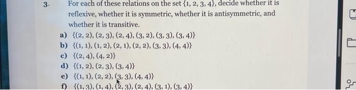 Solved discrete mathPlease help with #18. Also please | Chegg.com