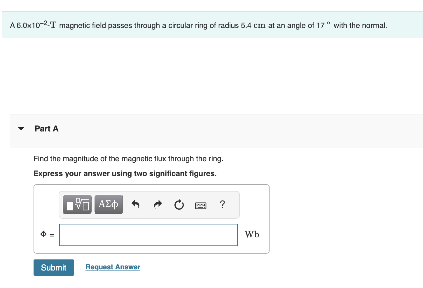 Solved A 6.0×10-2-T ﻿magnetic field passes through a | Chegg.com