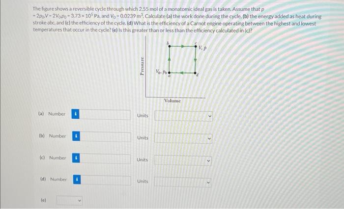 Solved The fugure shows a reversible cycle through which | Chegg.com