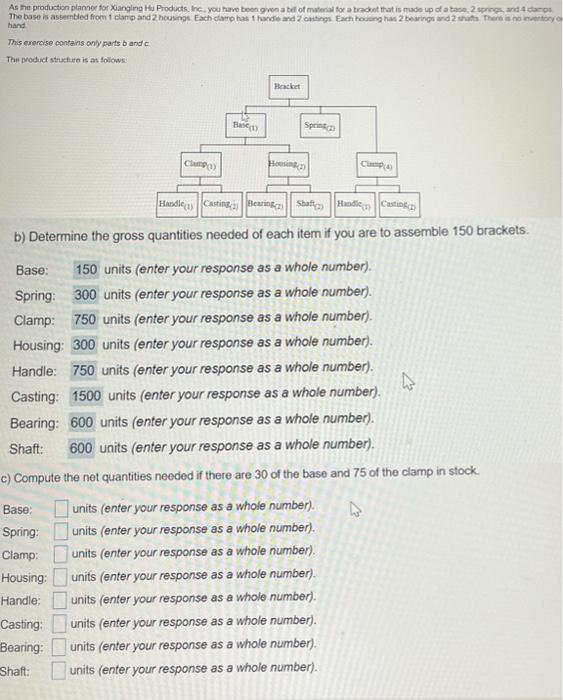 Solved hand This emprose contains only parts b and c The | Chegg.com