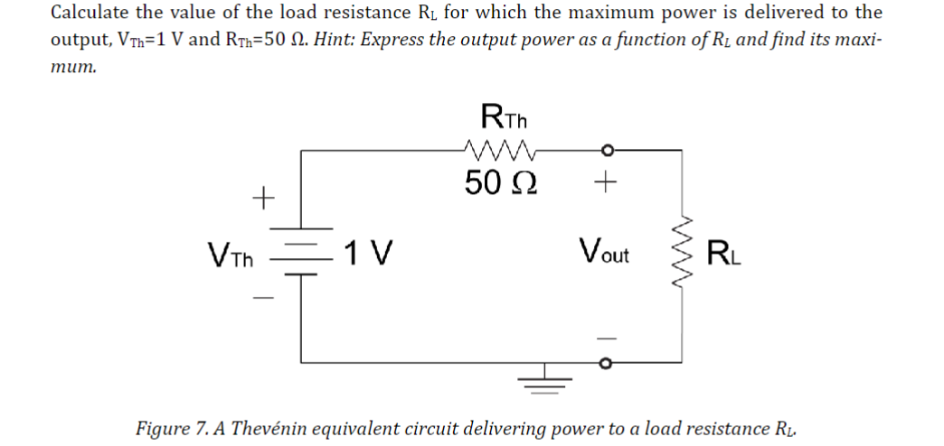 Solved Calculate the value of the load resistance RL ﻿for | Chegg.com