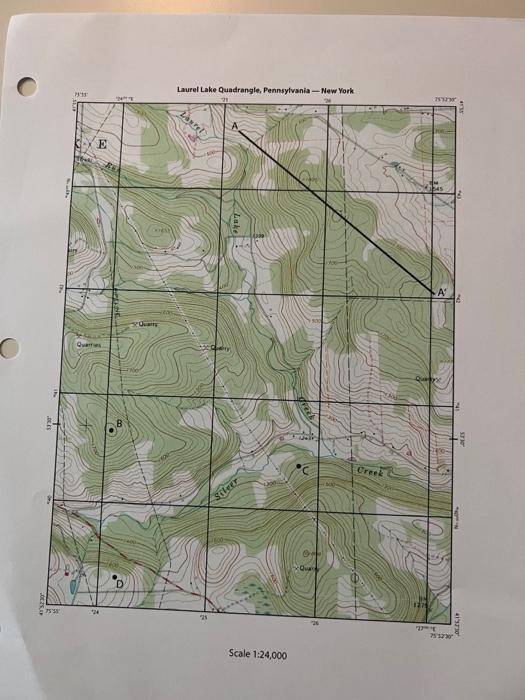 Solved 11. Draw a topographic profile using a vertical scale | Chegg.com