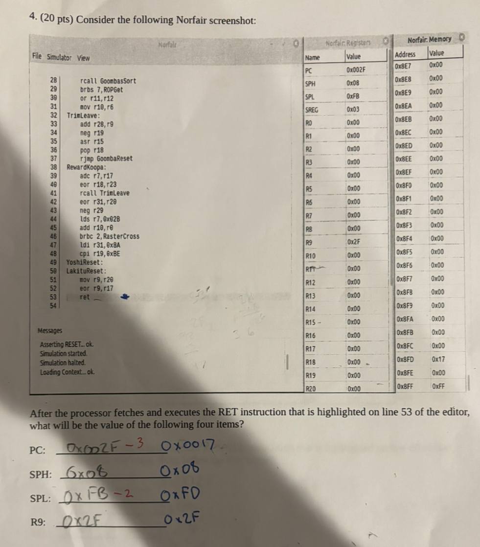 Solved (20 ﻿pts) ﻿Consider the following Norfair | Chegg.com