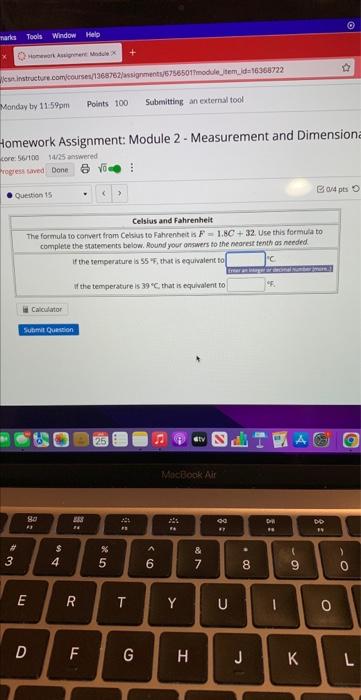 Solved Celsus and Fahrentiet Thie formula to corvert from | Chegg.com