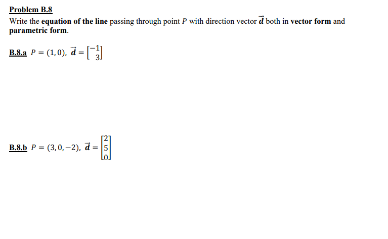 Solved Problem B. 8Write the equation of ﻿the line passing | Chegg.com