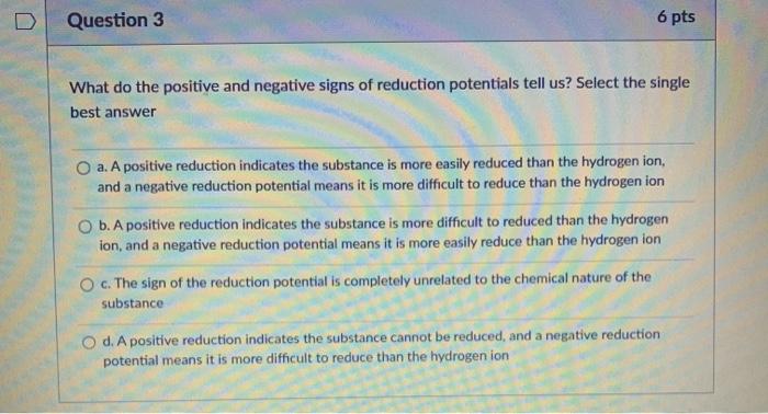 Solved Question 3 6 pts What do the positive and negative | Chegg.com