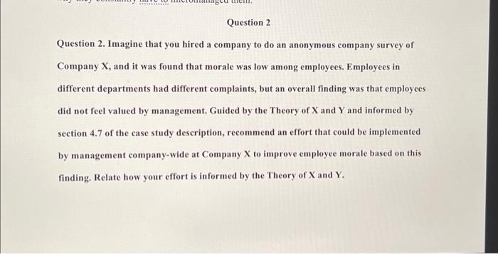 Solved Question 2. Imagine that you hired a company to do an | Chegg.com