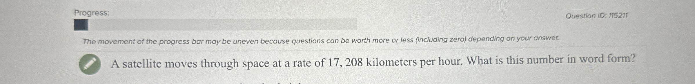 Solved Progress:Question ID: 115211The movement of the | Chegg.com