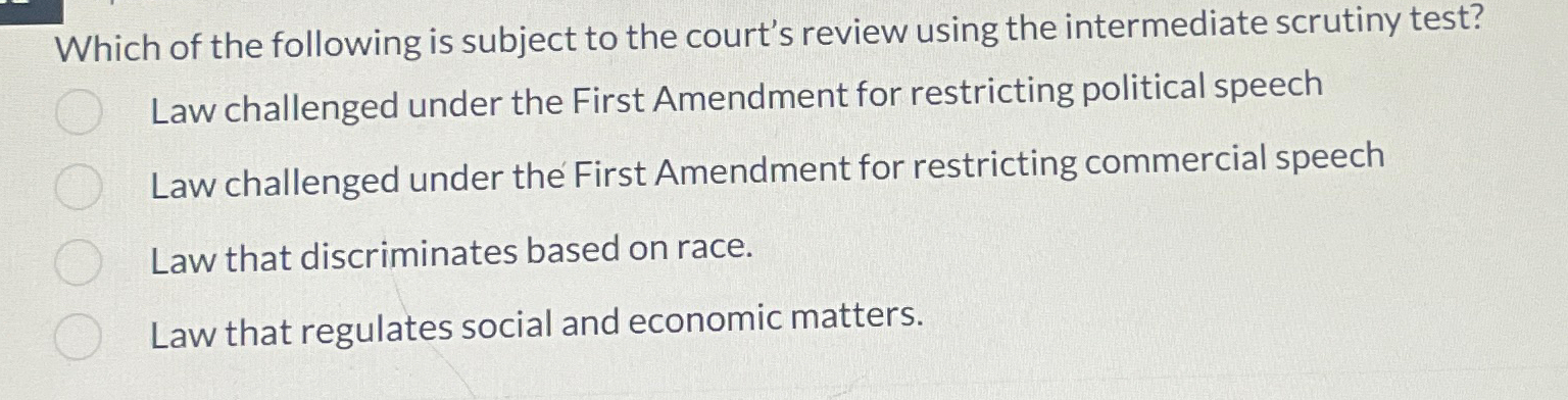 Solved Which of the following is subject to the court's | Chegg.com