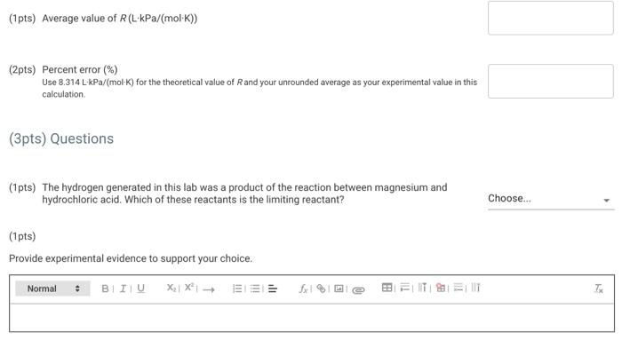Solved Calculations for experimentally determining R Trial 2 | Chegg.com