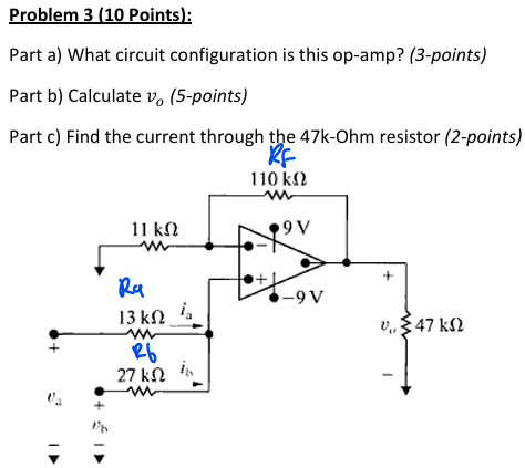 Solved Problem 3 (10 ﻿Points): Part a) ﻿What circuit | Chegg.com