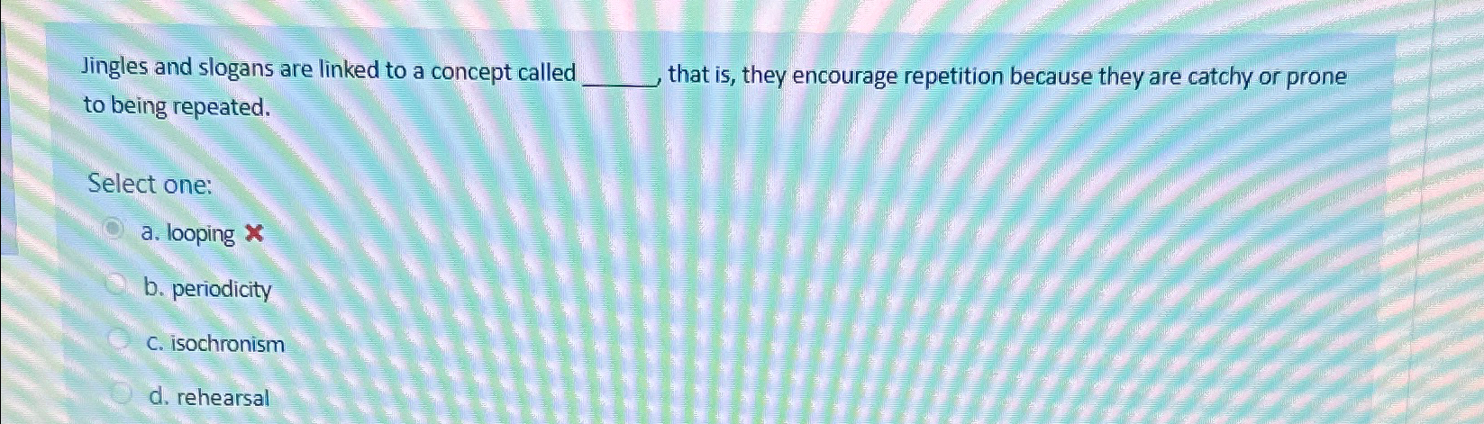 Solved Jingles and slogans are linked to a concept called q, | Chegg.com