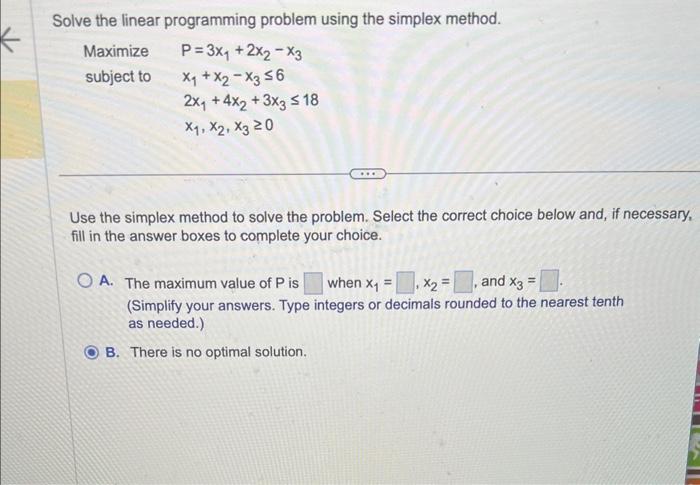 Solved Solve the linear programming problem using the | Chegg.com