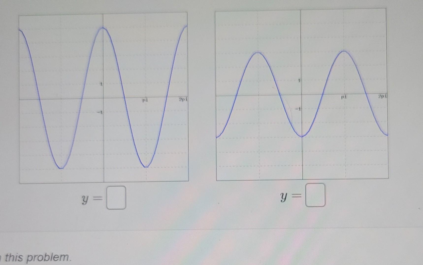 Solved pi 2pil pi 2pi w o y = y = this problem | Chegg.com
