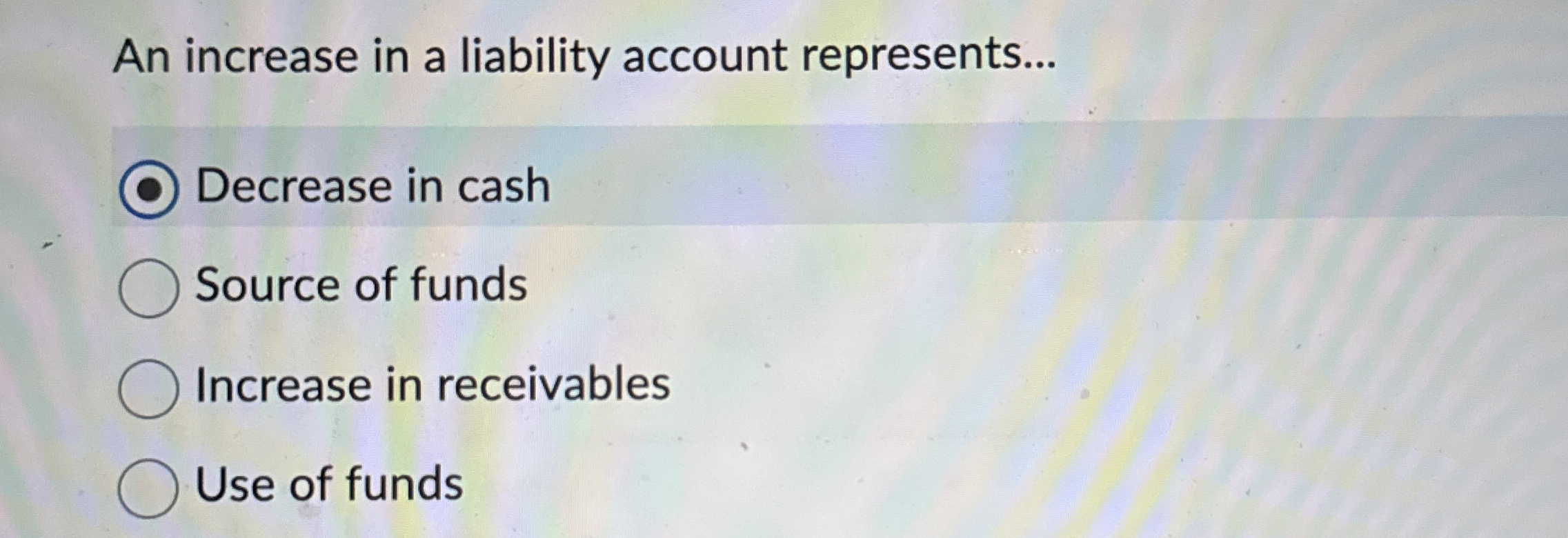 An increase in a liability account | Chegg.com