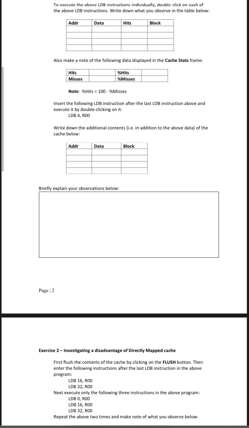 Solved Investigating Cache TechnologyObjectivesAt the end of | Chegg.com