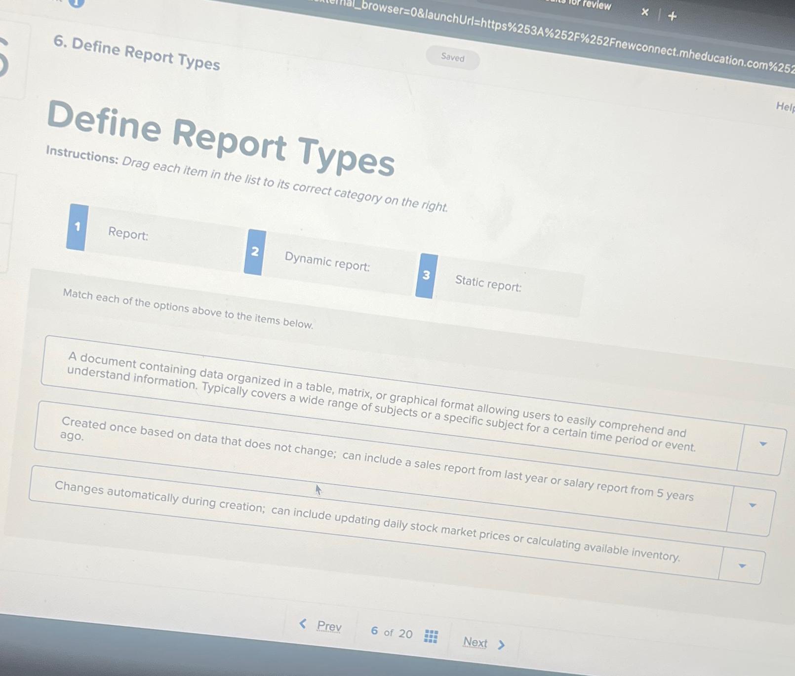 Solved Define Report TypesDefine Report TypesInstructions: | Chegg.com