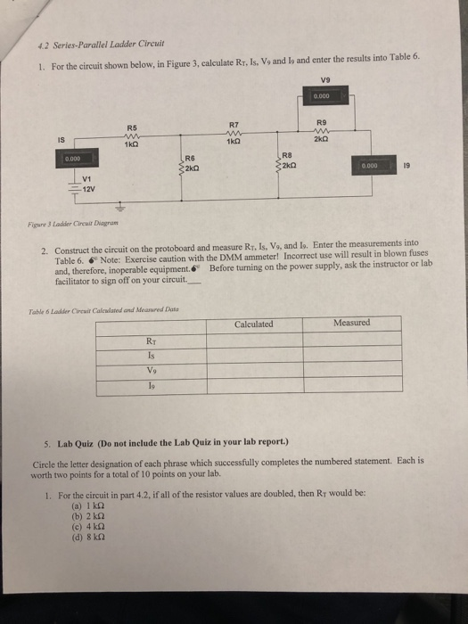 Solved: ELC 131 Circuit Analysis 1 Lab #5: Series-Parallel... | Chegg.com