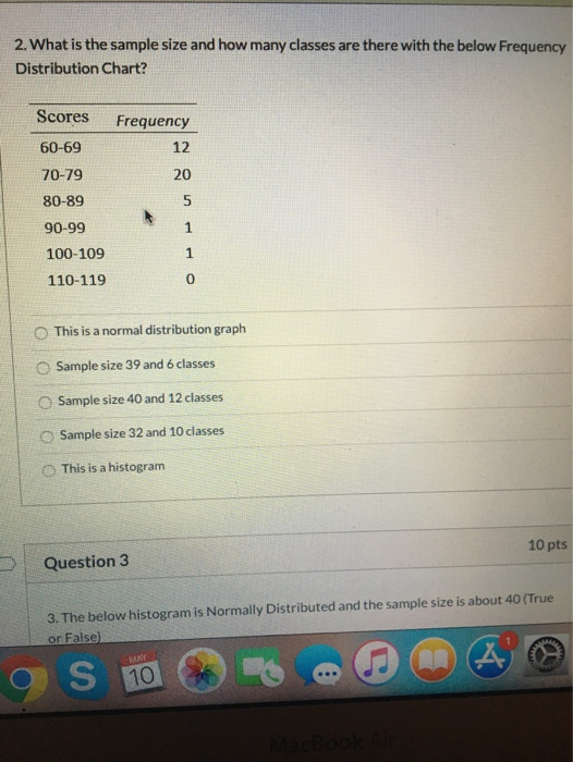 Solved 2. What is the sample size and how many classes are | Chegg.com