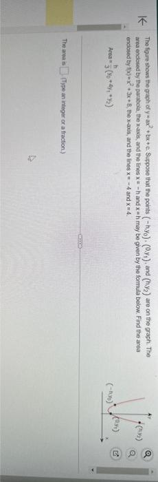 Solved The figure shows the graph of y=ax2+bx+c. Suppose | Chegg.com